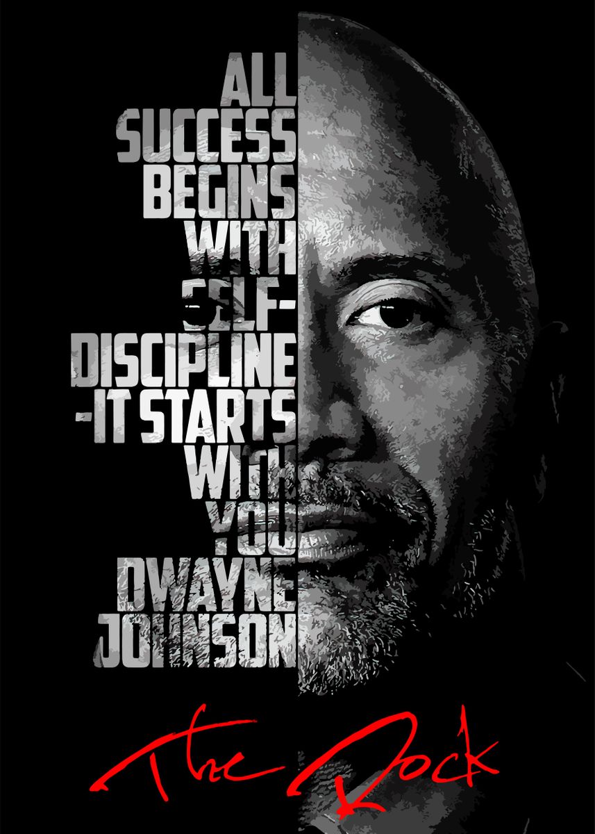 'The Rock' Poster, picture, metal print, paint by BnWDesigner | Displate