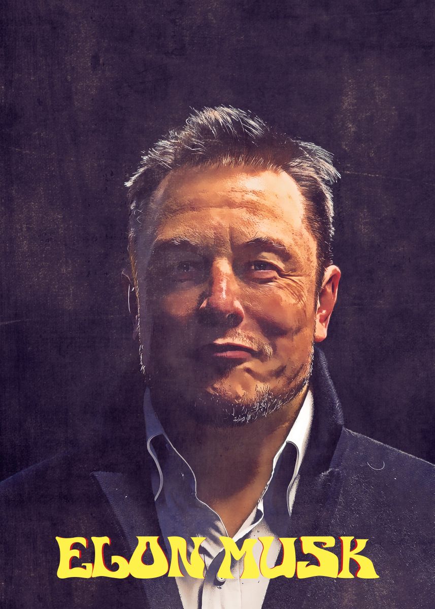 'Elon Musk' Poster by Anxhela Sufa | Displate