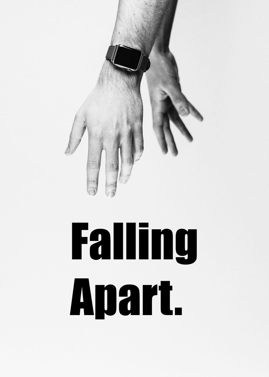 'Falling Apart' Poster, picture, metal print, paint by RT James | Displate
