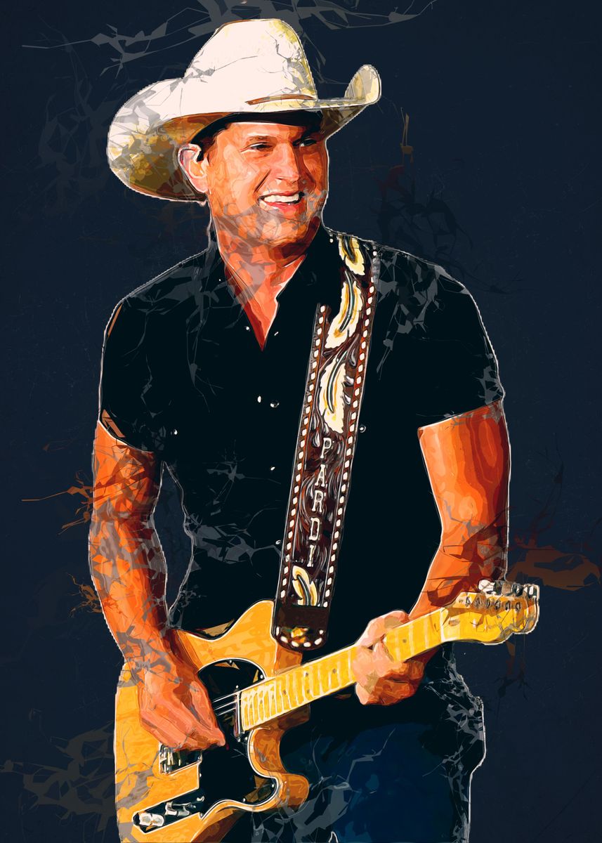 'Jon Pardi' Poster, picture, metal print, paint by Pierre Yeldell ...