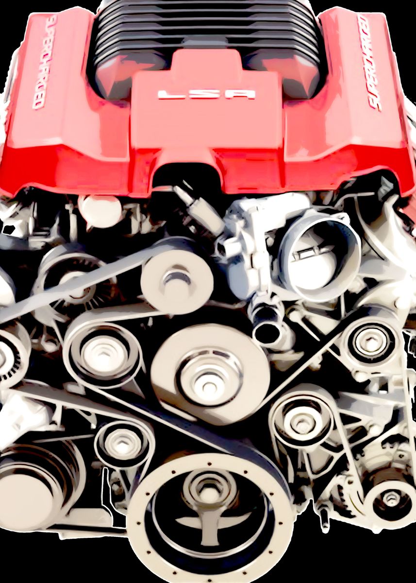 'ENGINE ' Poster, picture, metal print, paint by ZHAISHOKU MAKAMURA ...