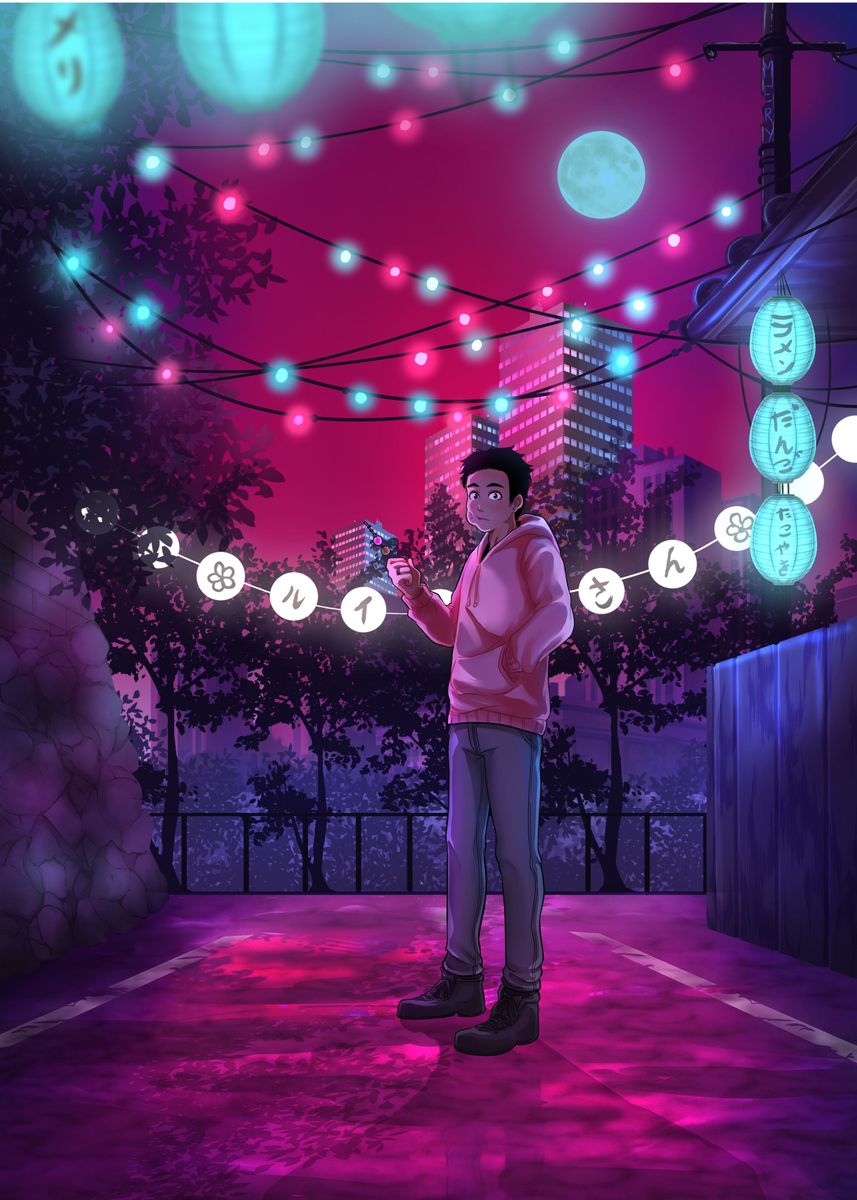 'Matsuri' Poster, picture, metal print, paint by LouisSan | Displate