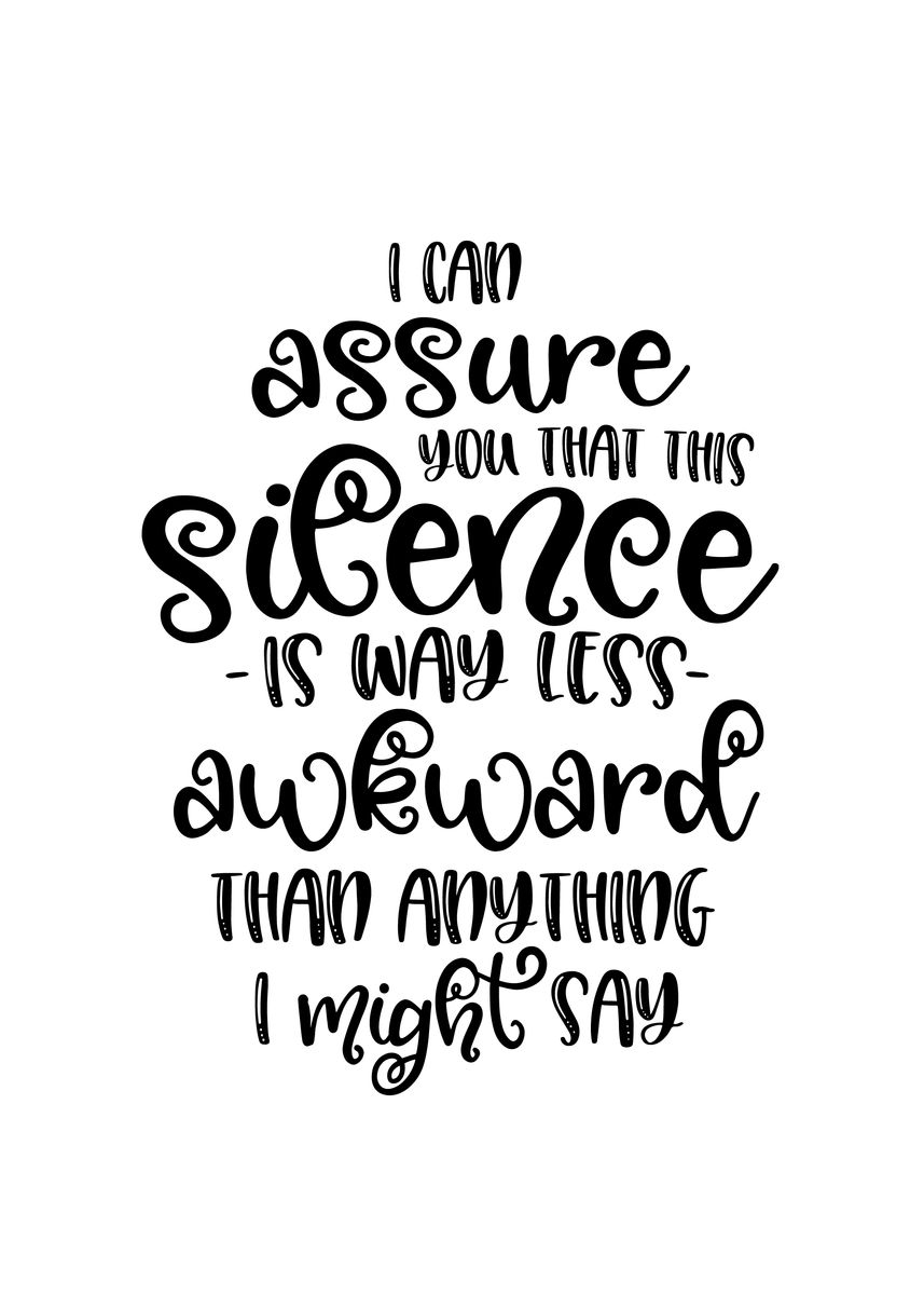 'Funny Introvert Text Art' Poster, picture, metal print, paint by ...