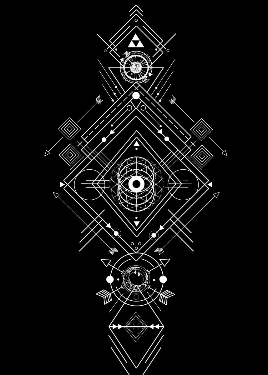 'Space geometry' Poster by Kiboune | Displate