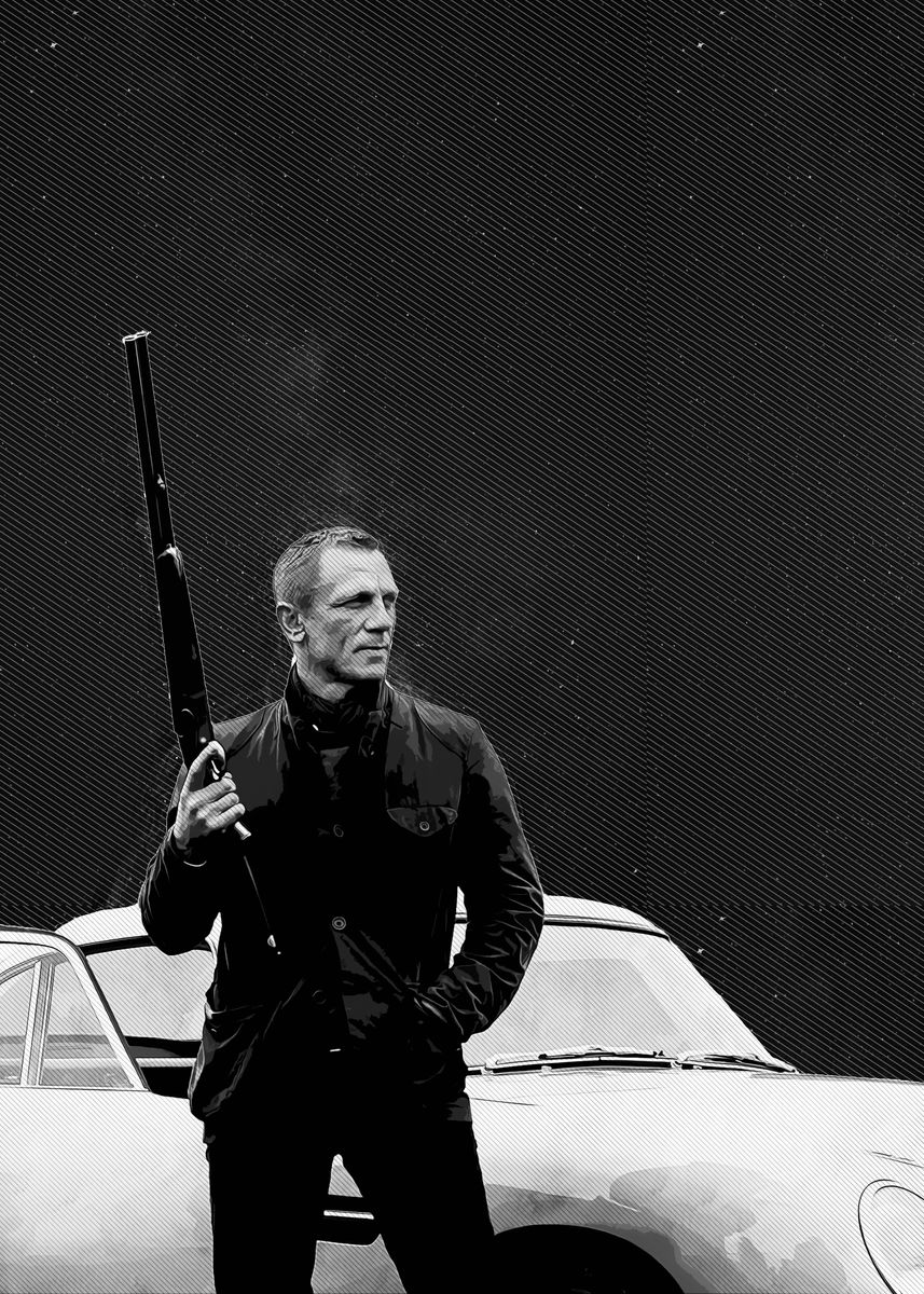 'Daniel Craig 007' Poster, picture, metal print, paint by Mobilunik ...