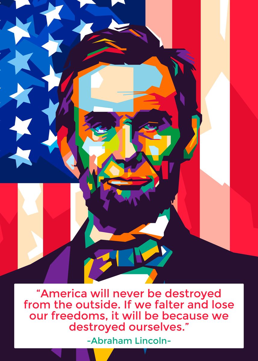 'Abraham Lincoln' Poster, picture, metal print, paint by nofa aji ...