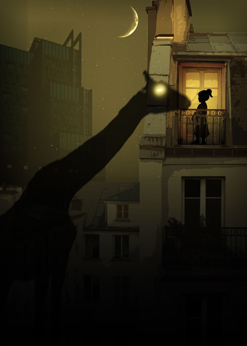 'Giraffe kindness' Poster by Natalija Zlokolica | Displate