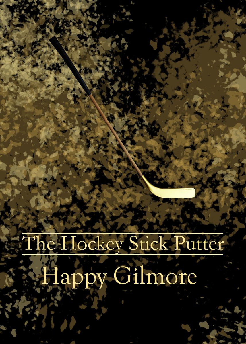 'The Hockey Stick Putter ' Poster, picture, metal print, paint by ...