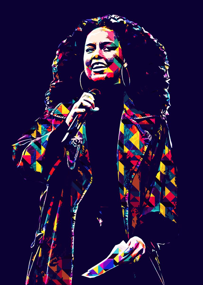'Alicia Keys' Poster by ru ke | Displate