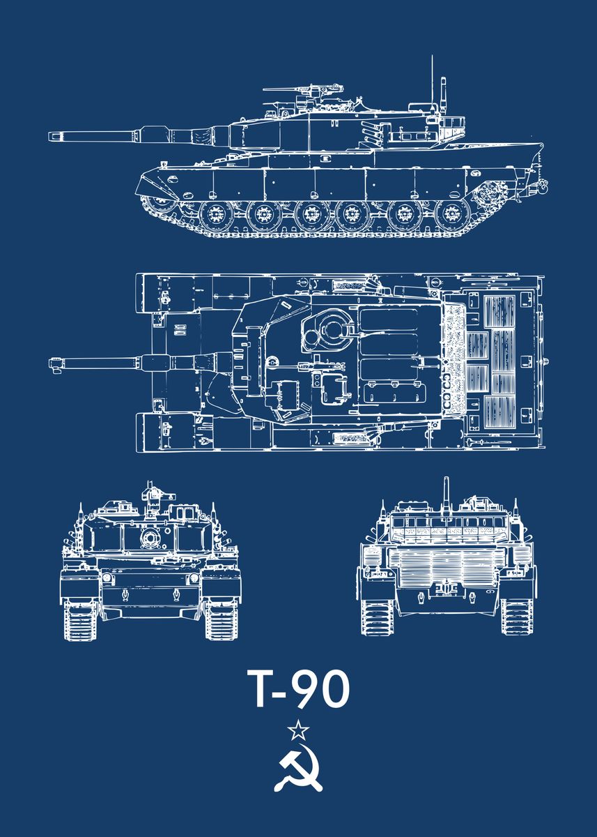 'T90 SOVIET TANK' Poster by Atomic Chinook | Displate