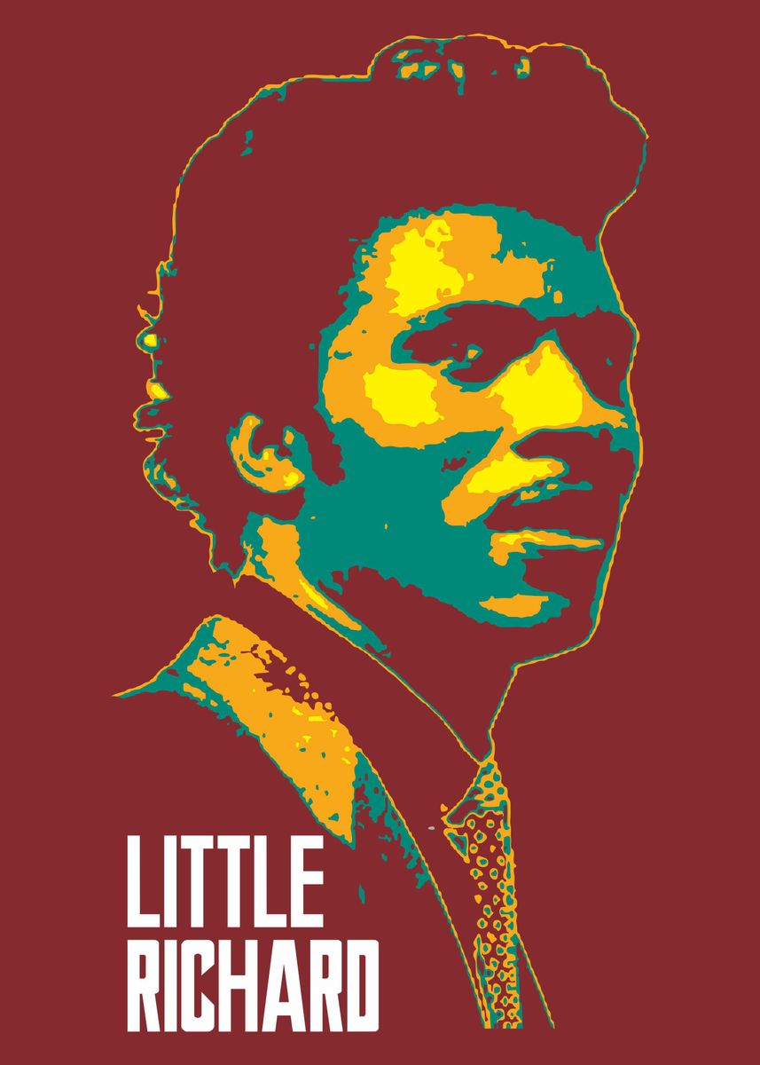 'Little Richard' Poster, picture, metal print, paint by taurungka ...