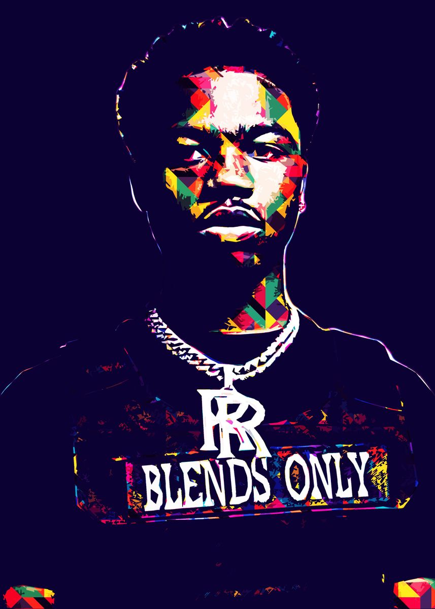 'Roddy Ricch' Poster, picture, metal print, paint by SA KE | Displate