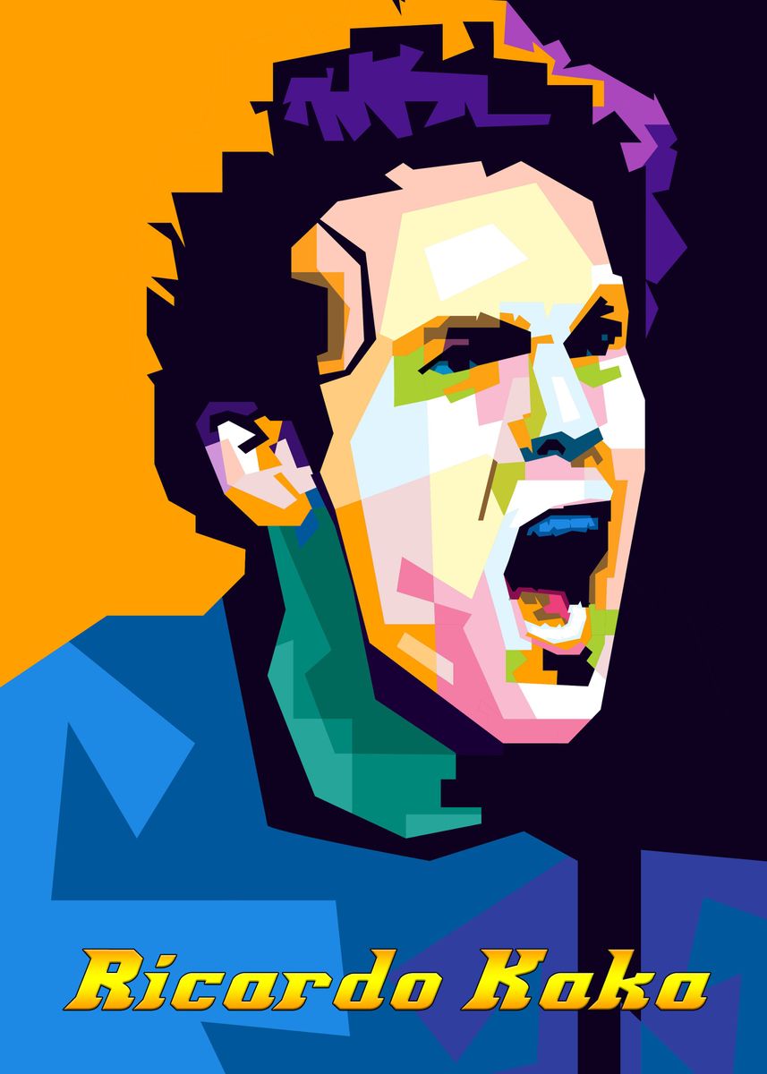 'ricardo kaka wpap 1' Poster, picture, metal print, paint by Muhammad ...