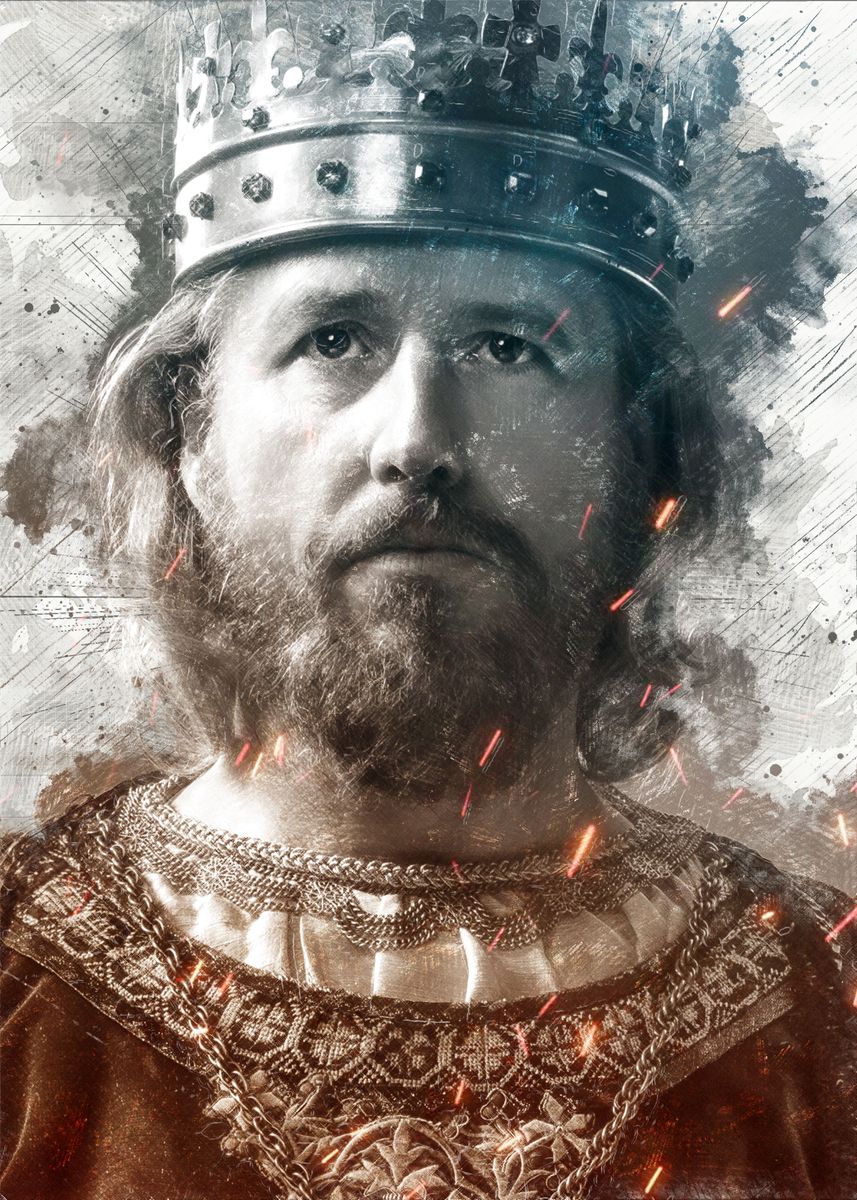 'King Ecbert' Poster, picture, metal print, paint by Whitesenberg ...