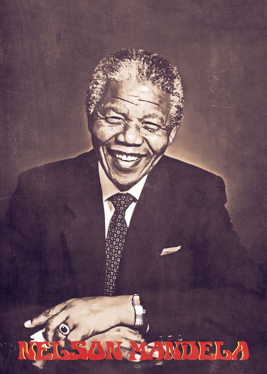 'Nelson Mandela' Poster, picture, metal print, paint by Anxhela Sufa ...