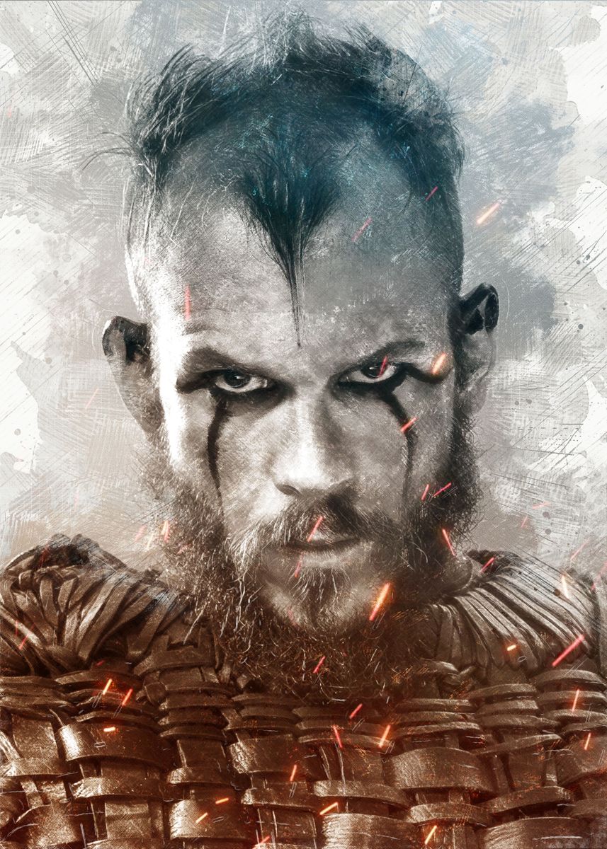 'Floki Vilgeroarson' Poster, picture, metal print, paint by ...