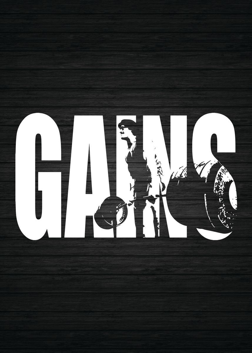 'GAINS' Poster, picture, metal print, paint by CHAN | Displate
