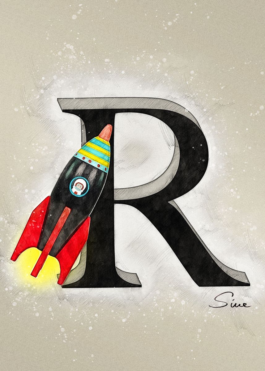 'R Rocket' Poster by Sine | Displate