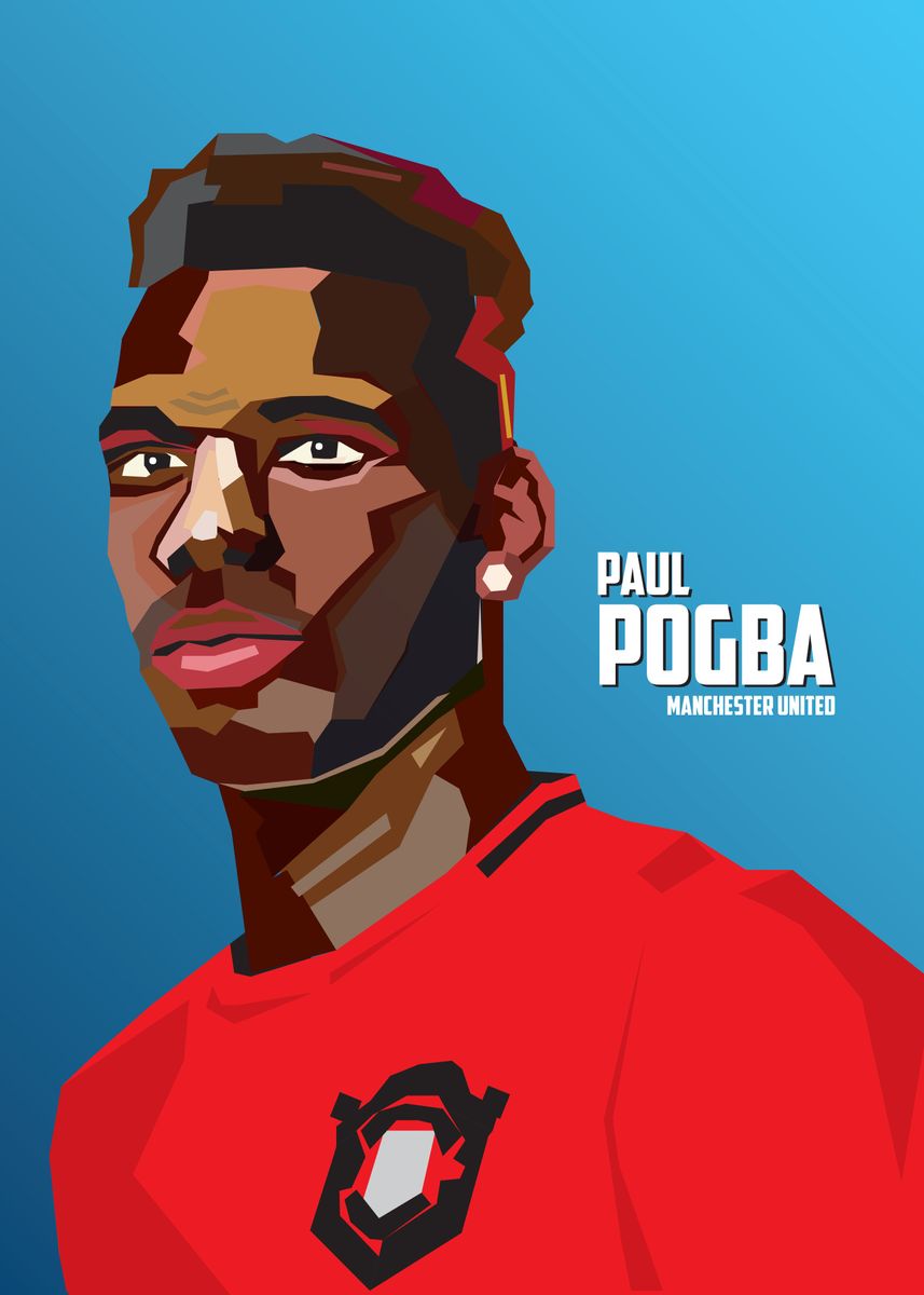'Paul Pogba' Poster, picture, metal print, paint by Ednei Pelegati ...