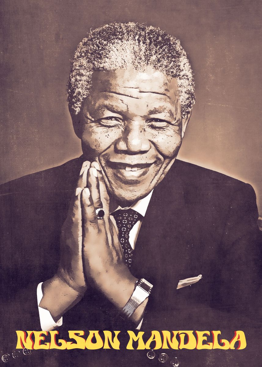 'Nelson Mandela' Poster, picture, metal print, paint by Anxhela Sufa ...