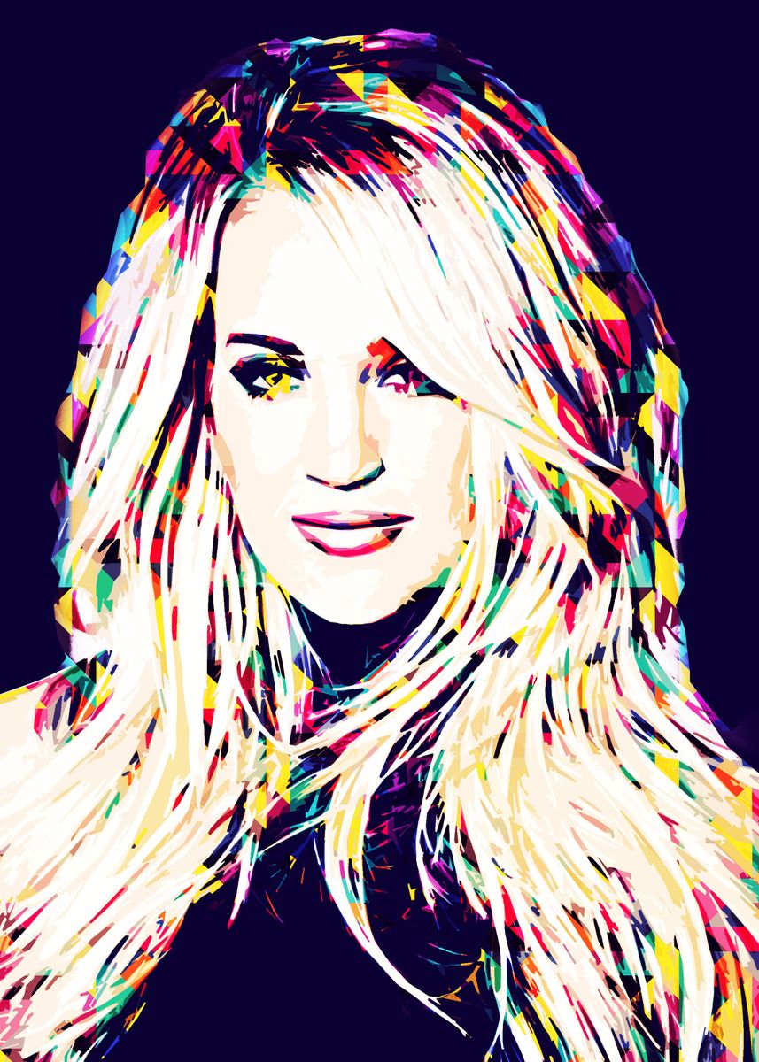 'Carrie Underwood' Poster, picture, metal print, paint by SA KE | Displate