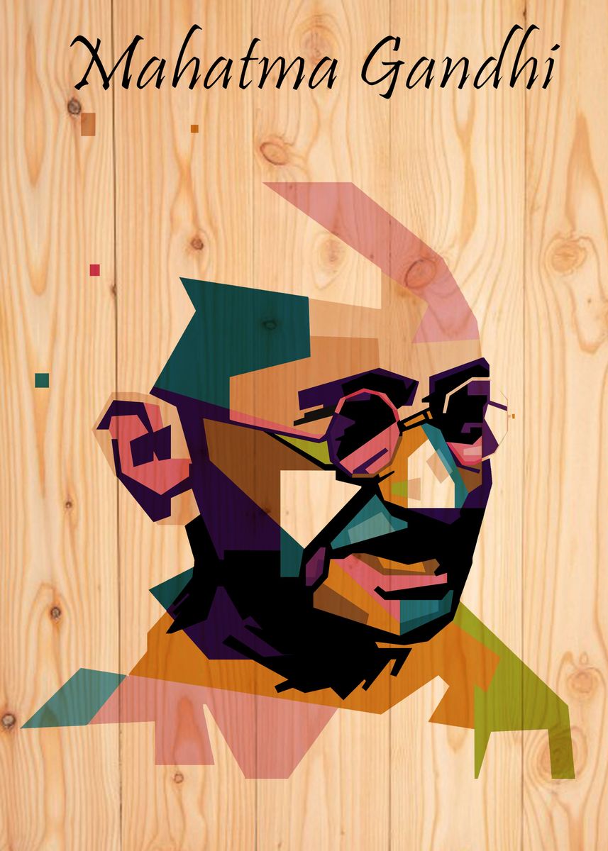 'mahatma gandhi ' Poster, picture, metal print, paint by Muhammad Anas ...