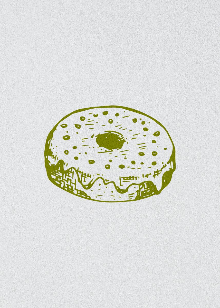 'Minimalist Food Bagel' Poster, picture, metal print, paint by Team ...