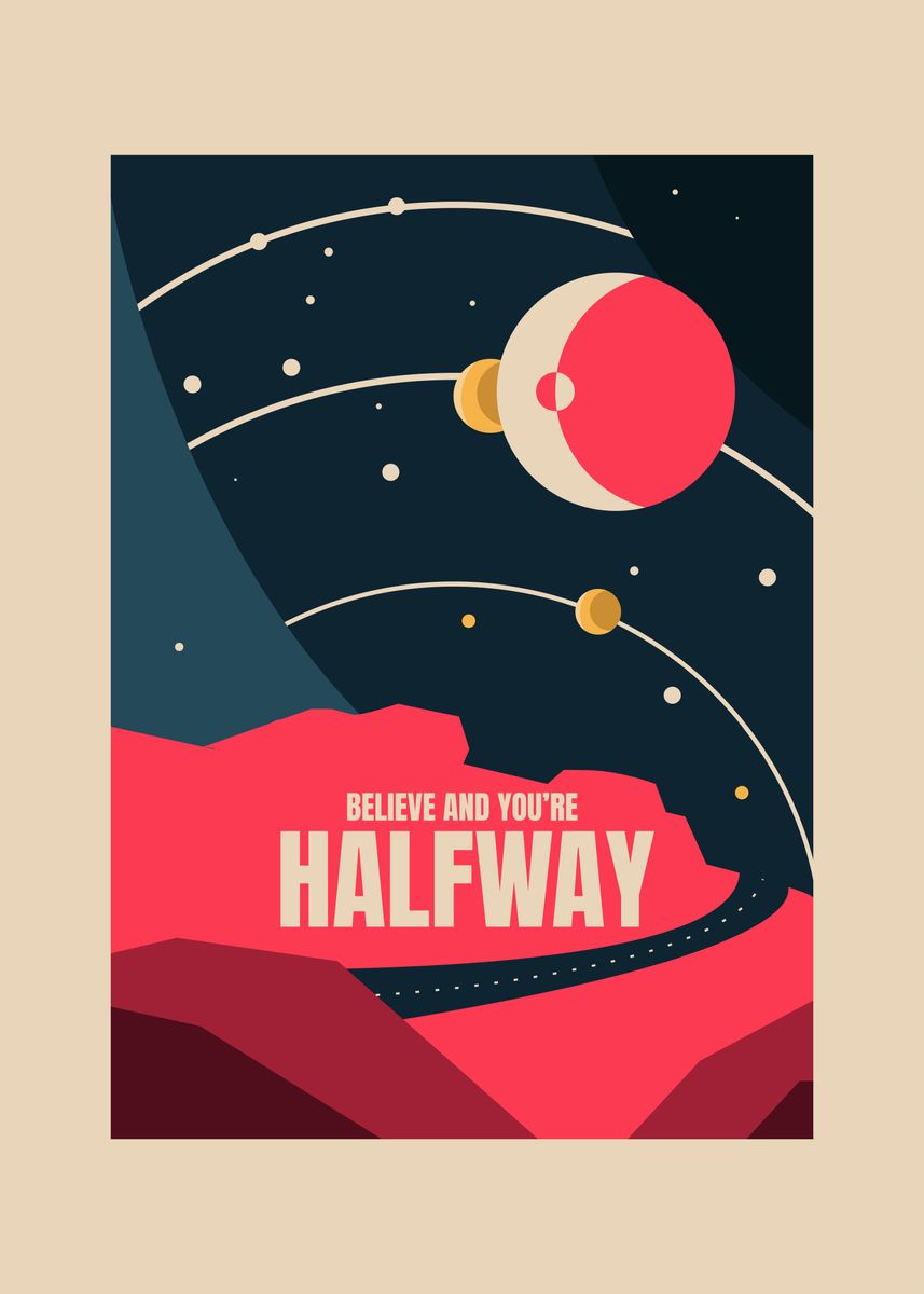 'Halfway in space' Poster, picture, metal print, paint by Reece ...