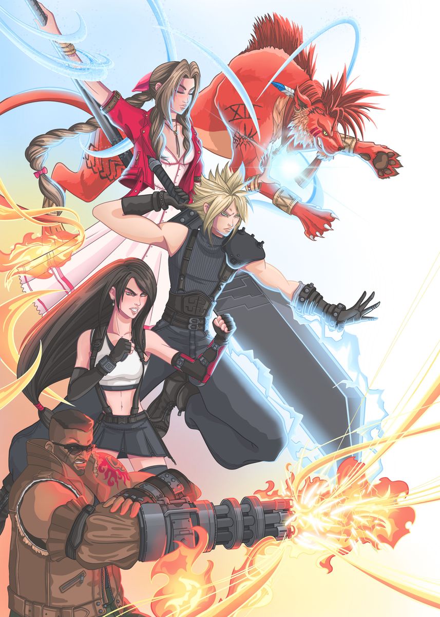'Final Fantasy VII remake' Poster, picture, metal print, paint by Mari ...