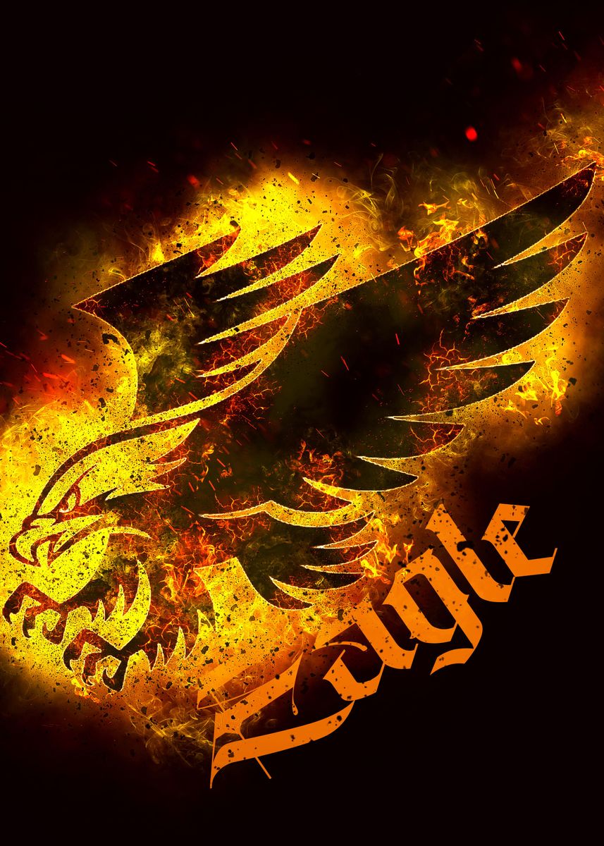 'eagle fire ' Poster, picture, metal print, paint by Muhammad Anas ...