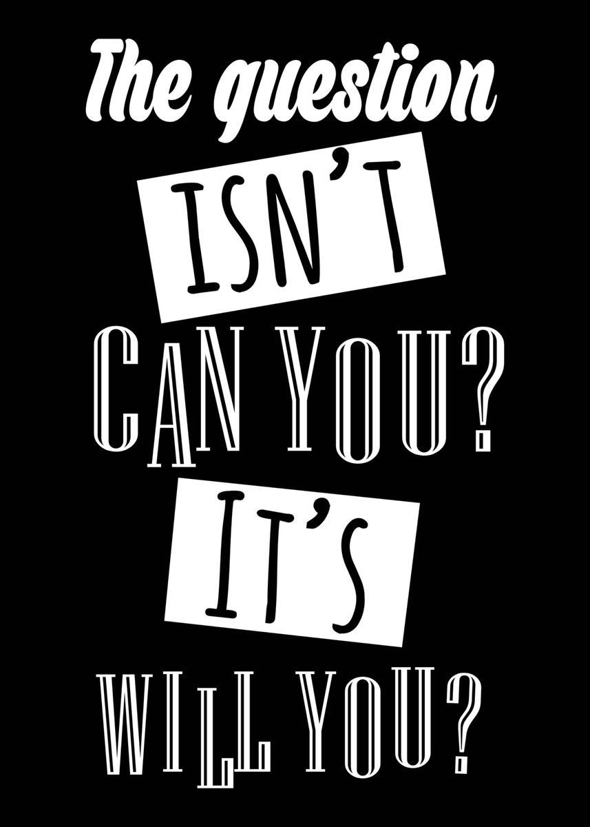 'Will You' Poster, picture, metal print, paint by crbn design | Displate