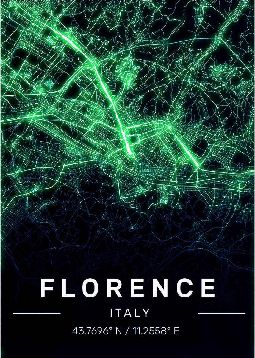 'Florence' Poster, picture, metal print, paint by Laura Dulken | Displate