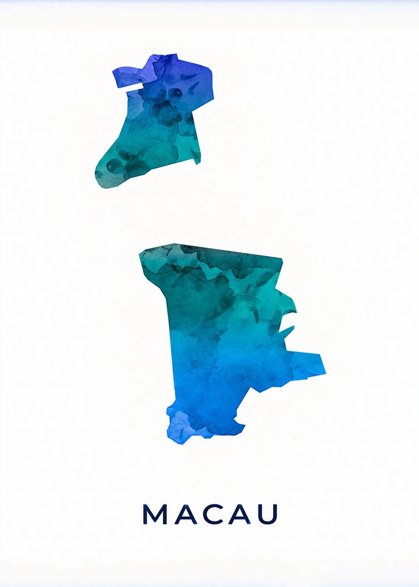 'Macau' Poster, picture, metal print, paint by Nina Kahrobaee | Displate