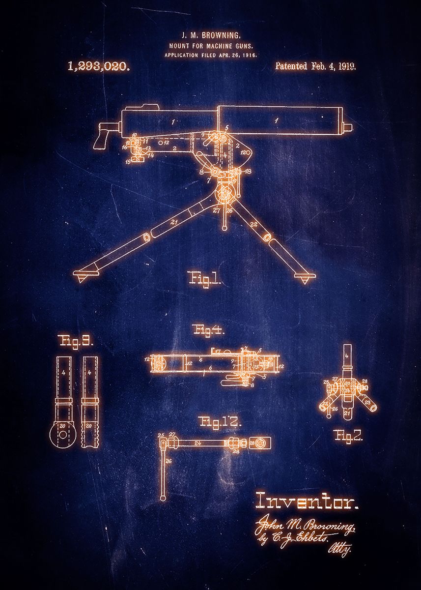 'Mount for Machine Gun' Poster, picture, metal print, paint by ...