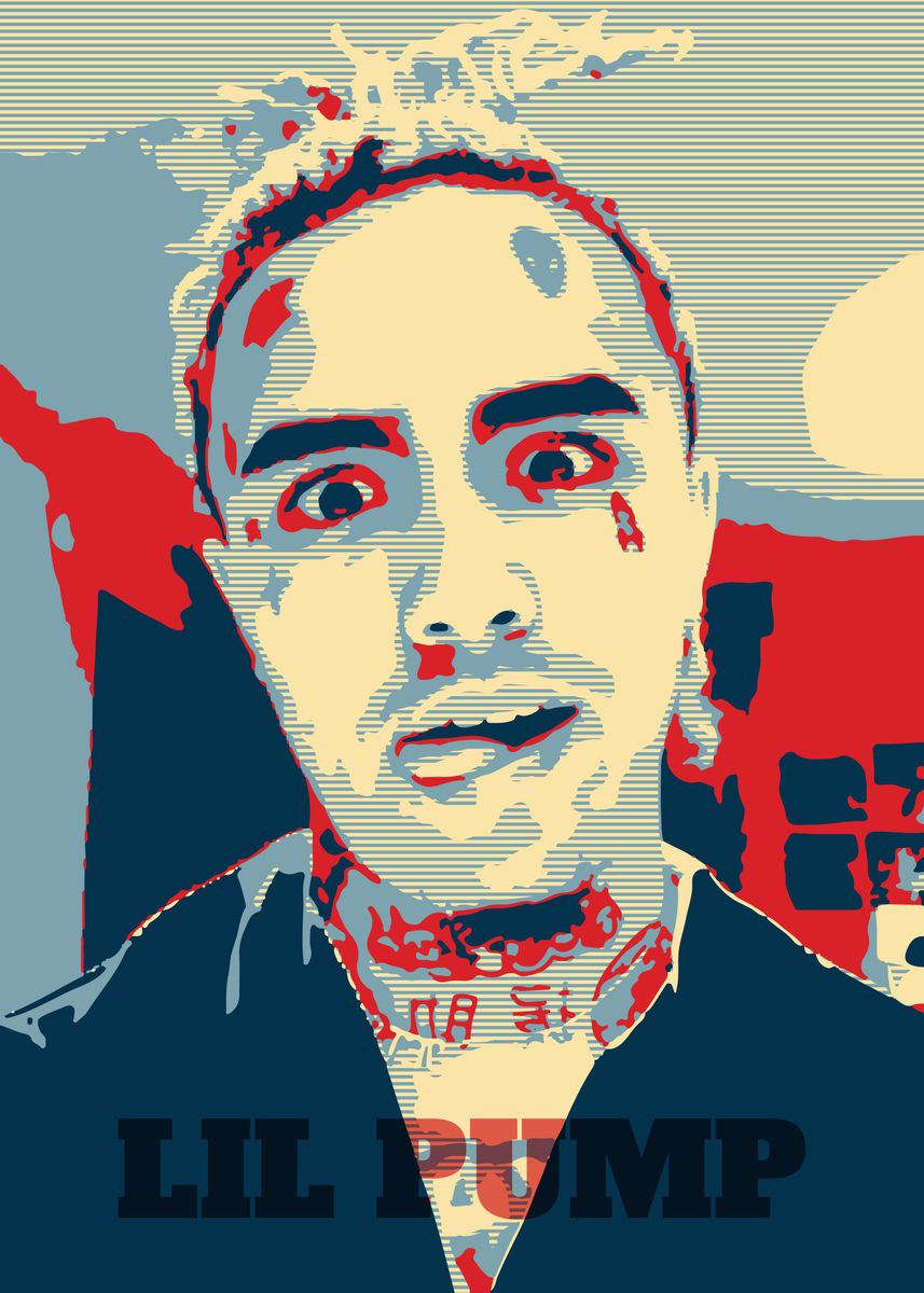 'Lil Pump' Poster, picture, metal print, paint by Yanz Studio | Displate