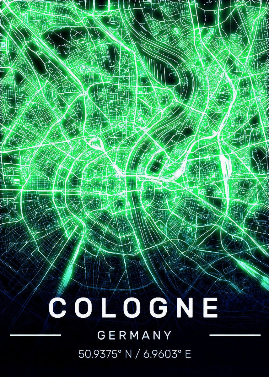 'Cologne' Poster, picture, metal print, paint by Laura Dulken | Displate
