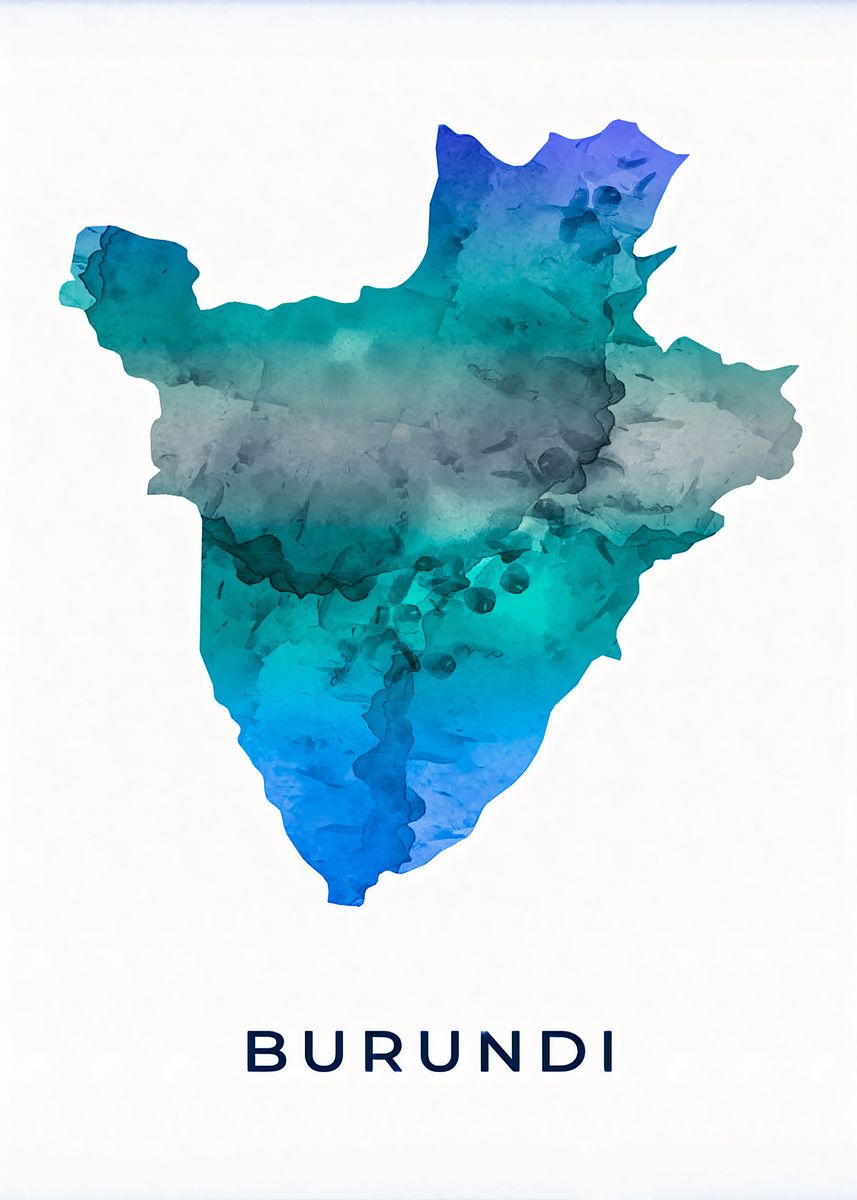 'Burundi' Poster, picture, metal print, paint by Nina Kahrobaee | Displate