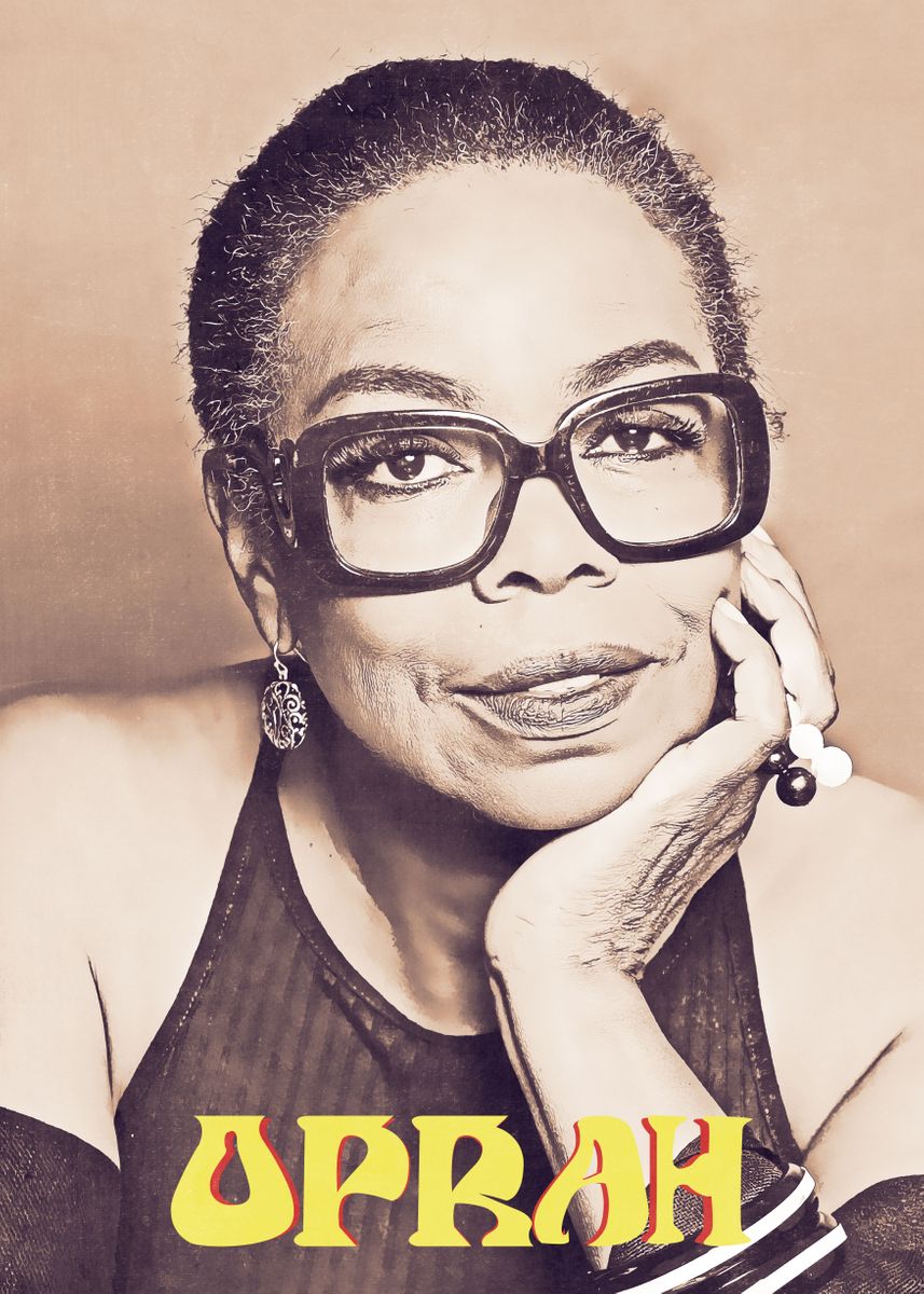 'Oprah ' Poster, picture, metal print, paint by Anxhela Sufa | Displate