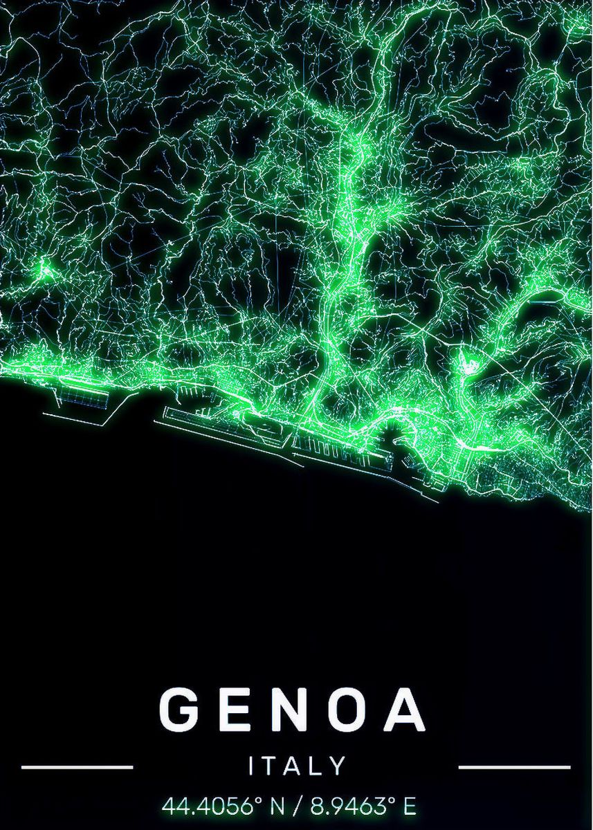 'Genoa' Poster, picture, metal print, paint by Laura Dulken | Displate