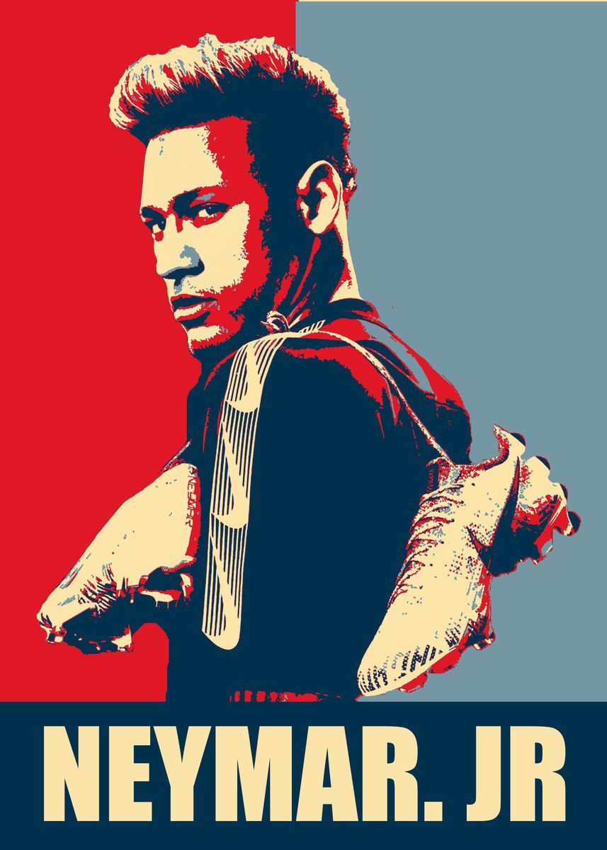 'neymar Jr ' Poster, picture, metal print, paint by penalogo picture ...