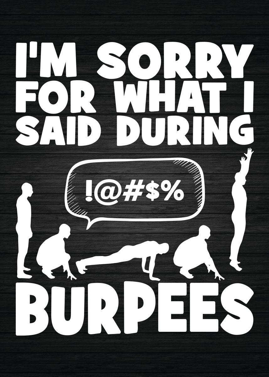'Burpees' Poster, picture, metal print, paint by CHAN | Displate