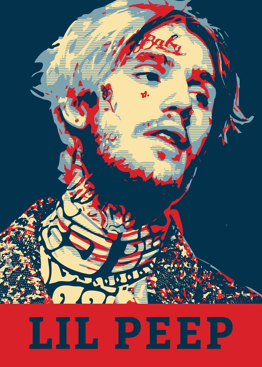 'Lil peep' Poster, picture, metal print, paint by Yanz Studio | Displate
