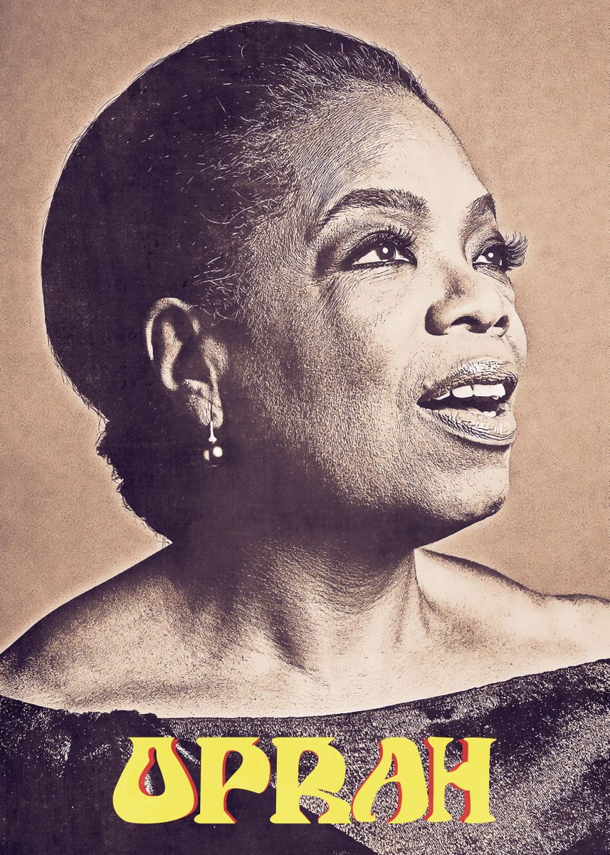 'Oprah ' Poster, picture, metal print, paint by Anxhela Sufa | Displate