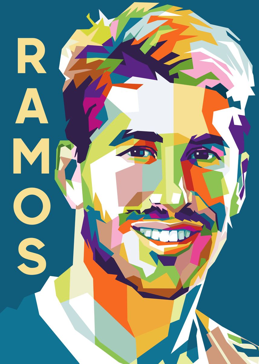'Sergio Ramos' Poster, picture, metal print, paint by Fajar Sidik ...