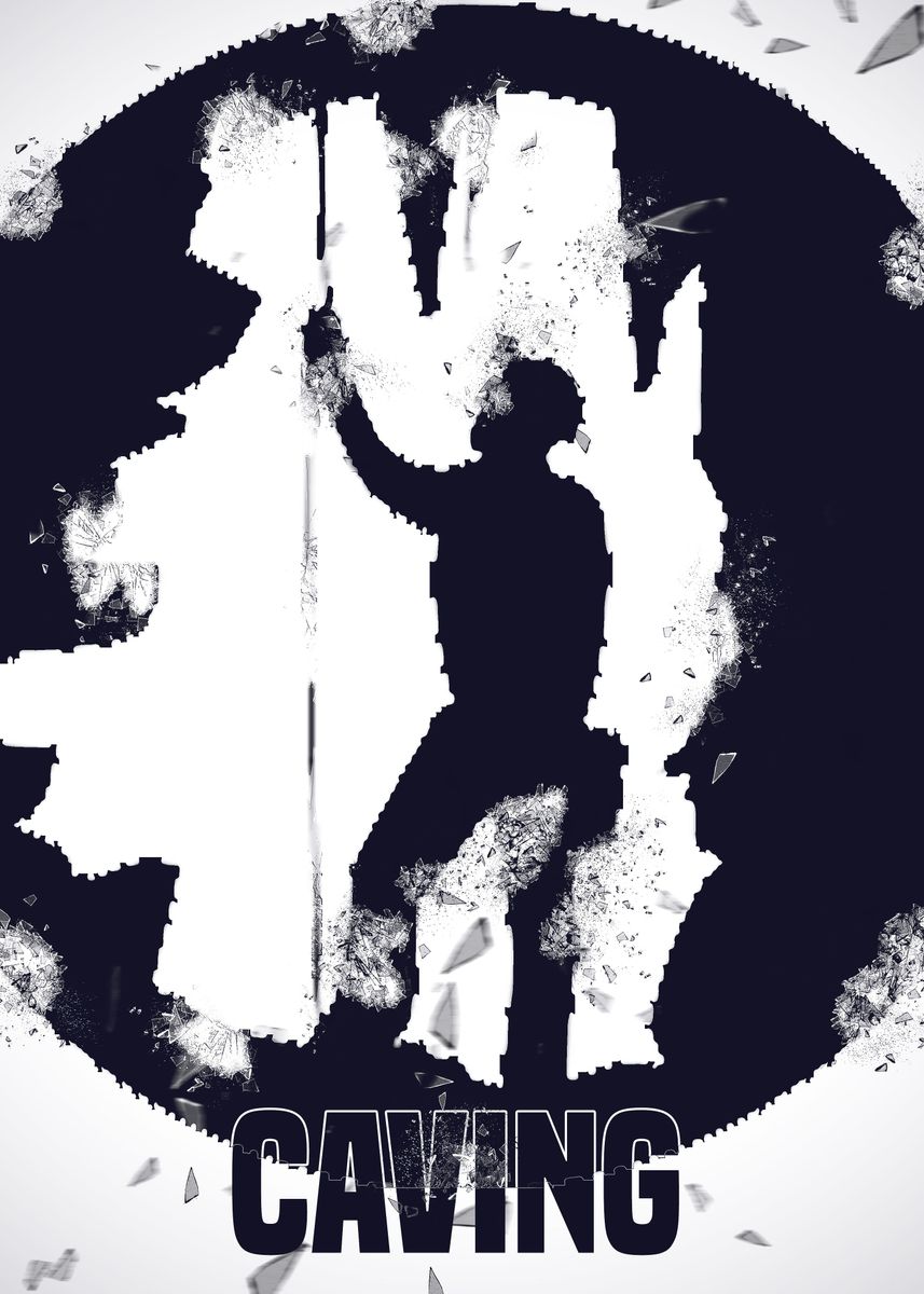 'caving' Poster, picture, metal print, paint by Muhammad Anas | Displate