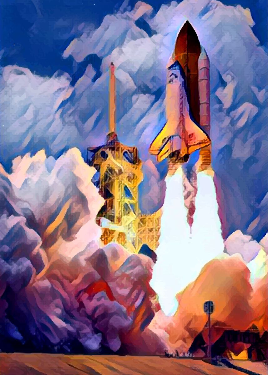 'Launching Moment' Poster, picture, metal print, paint by Rozi Art ...