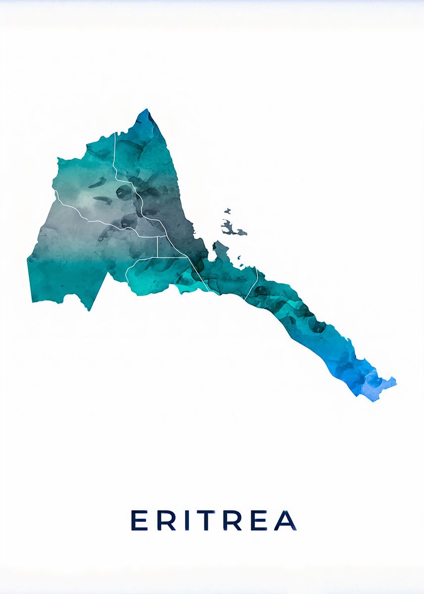 'Eritrea' Poster, picture, metal print, paint by Nina Kahrobaee | Displate