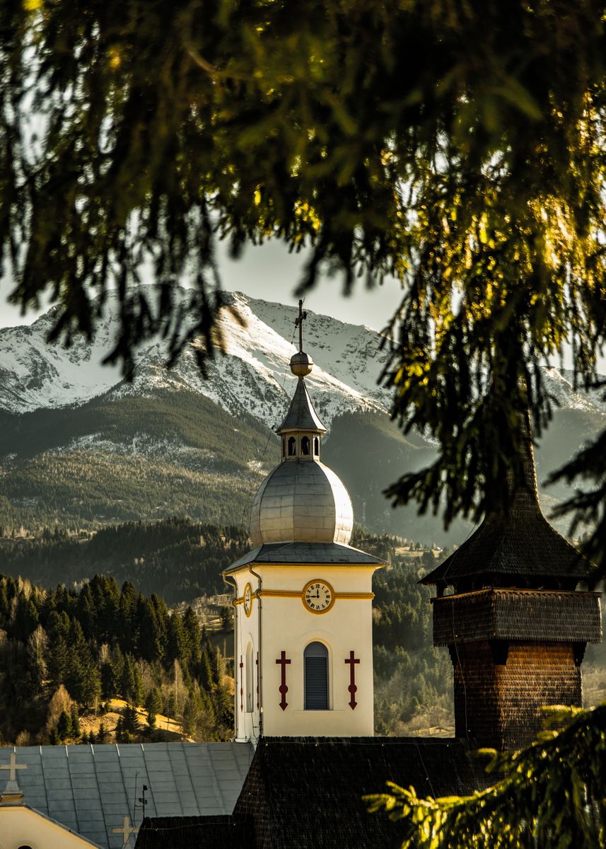 'Old Wooden Monastery ' Poster, picture, metal print, paint by Bogdan ...