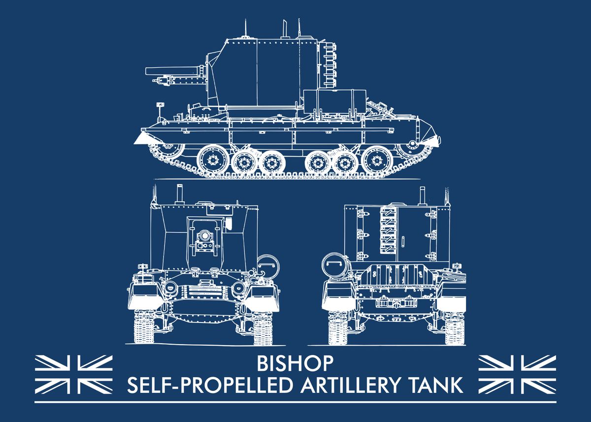 'BISHOP BRITISH TANK' Poster by Atomic Chinook | Displate