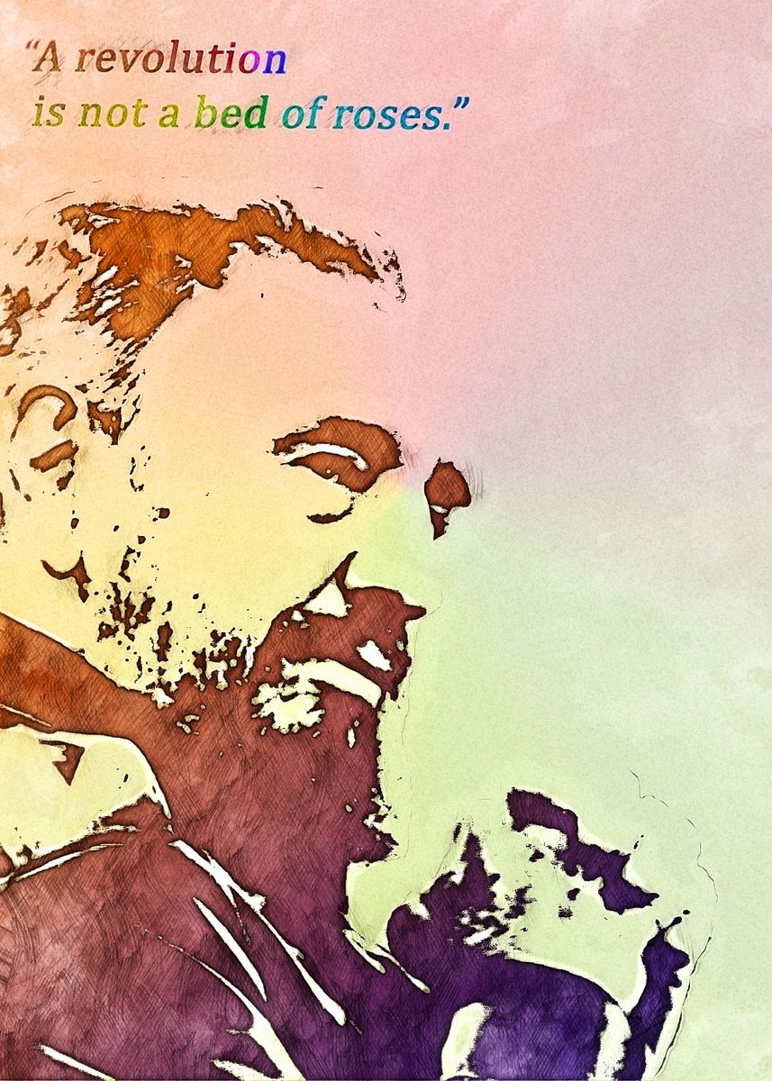 'Fidel Castro' Poster, picture, metal print, paint by AST Blunt | Displate